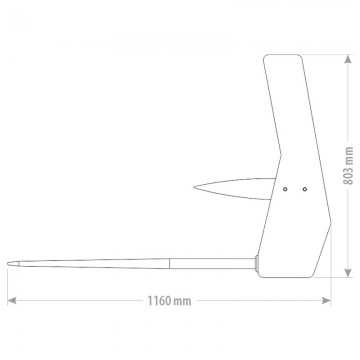Grande fourche à fumier pour engin agricole